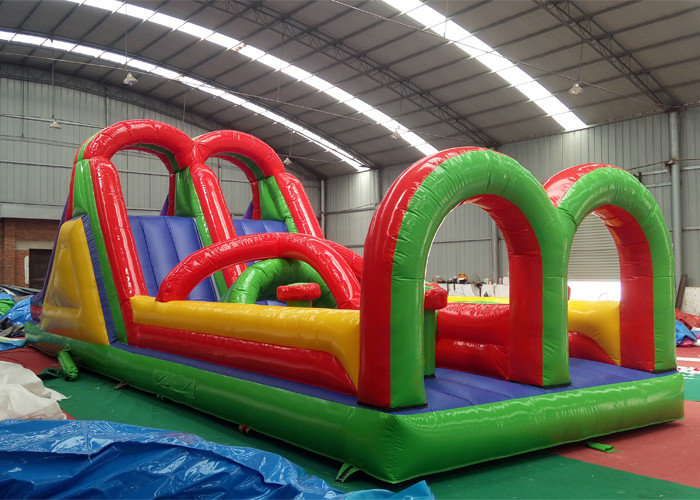 Jumping Colorful Inflatable Obstacle Course Bouncer 3 Years' Warranty