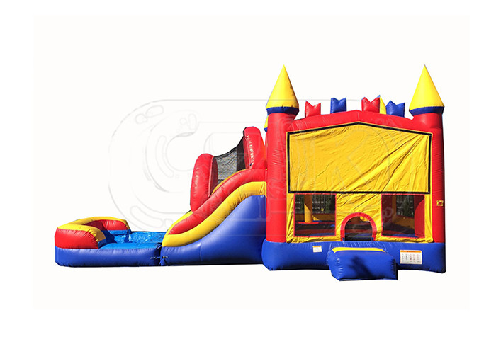 Fun Giant Inflatable Outdoor Games Inflatable Bouncers With Slide ...